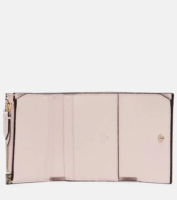 Gucci Gg Marmont Mini Leather-trimmed Wallet