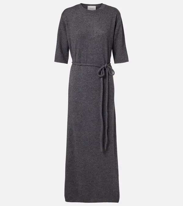 LISA YANG Tilde Belted Maxi Dress - Grey