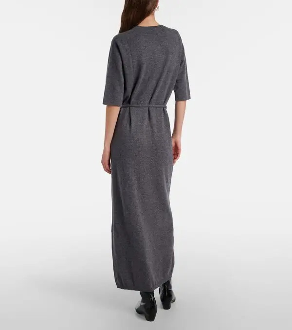 LISA YANG Tilde Belted Maxi Dress - Grey