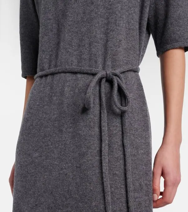 LISA YANG Tilde Belted Maxi Dress - Grey