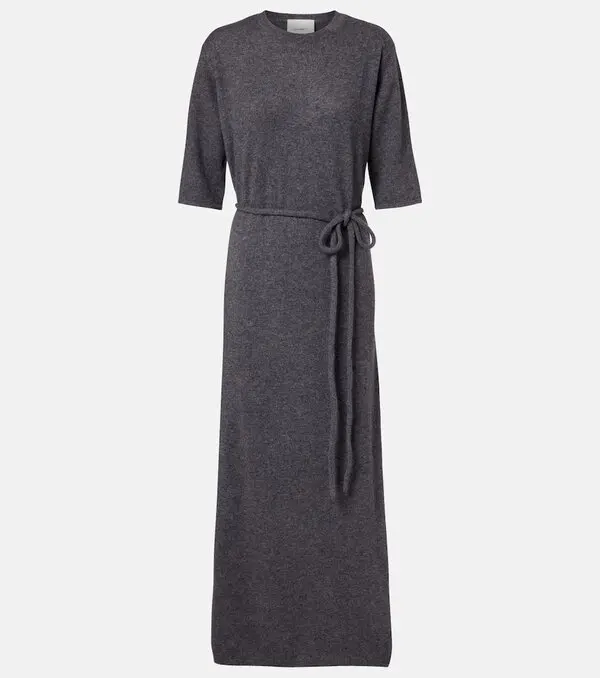 LISA YANG Tilde Belted Maxi Dress - Grey