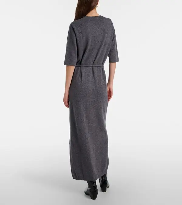 LISA YANG Tilde Belted Maxi Dress - Grey