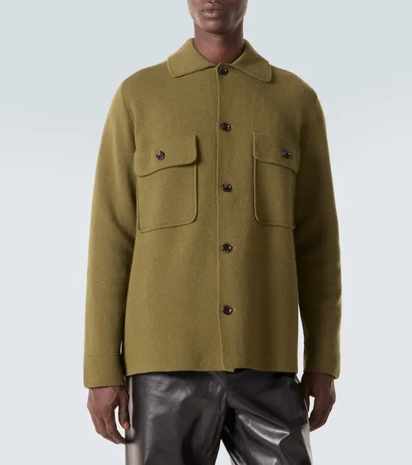 ALLUDE Wool And Cashmere Overshirt - Green