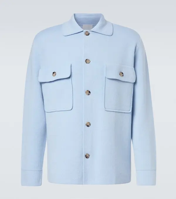 ALLUDE Wool And Cashmere Overshirt - Grey