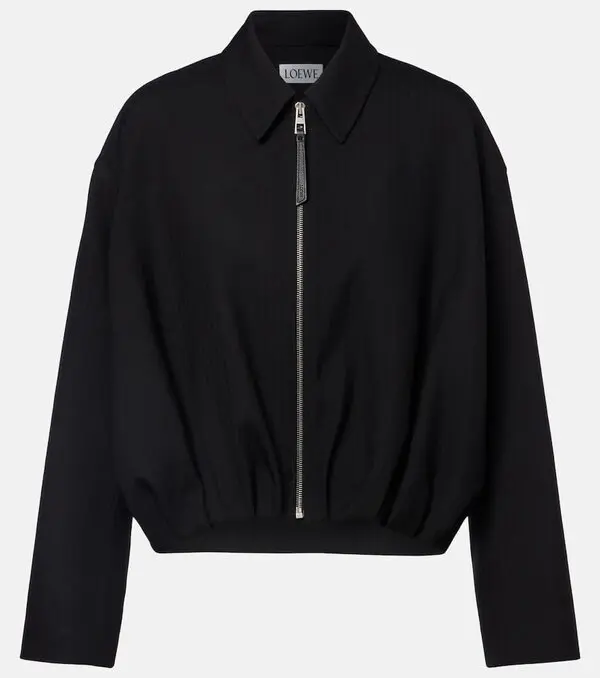 Loewe Wool Blouson Jacket - Black