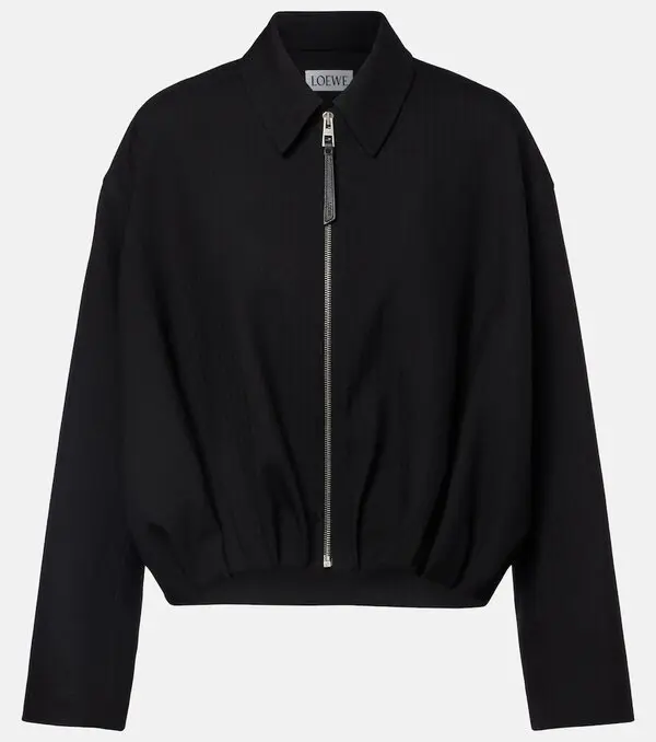 Loewe Wool Blouson Jacket - Black