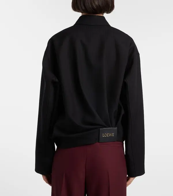 Loewe Wool Blouson Jacket - Black