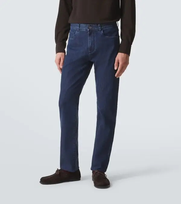 Canali Slim Fit Jeans - Blue