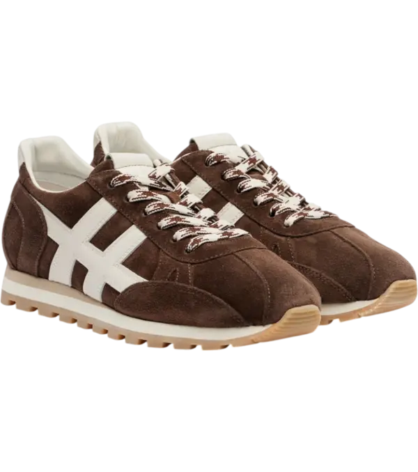 Hogan Suede Lace-up Sneakers - Brown