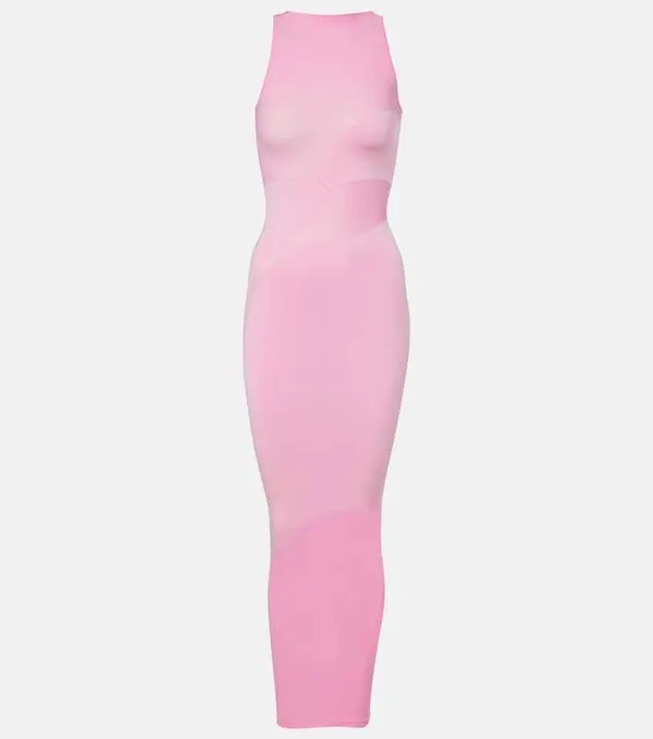 Wolford Shade Paneled Midi Dress - Pink