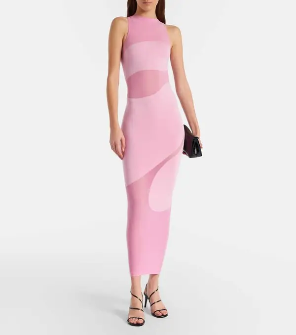 Wolford Shade Paneled Midi Dress