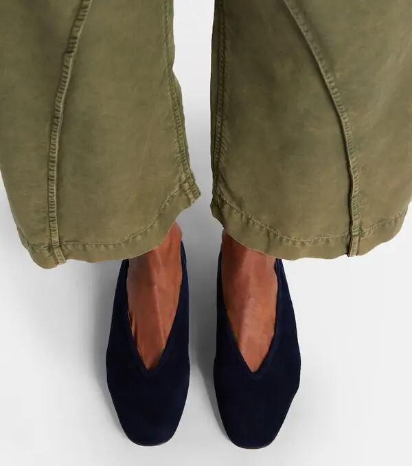 Le Monde Beryl Luna Suede Ballet Flats - Blue