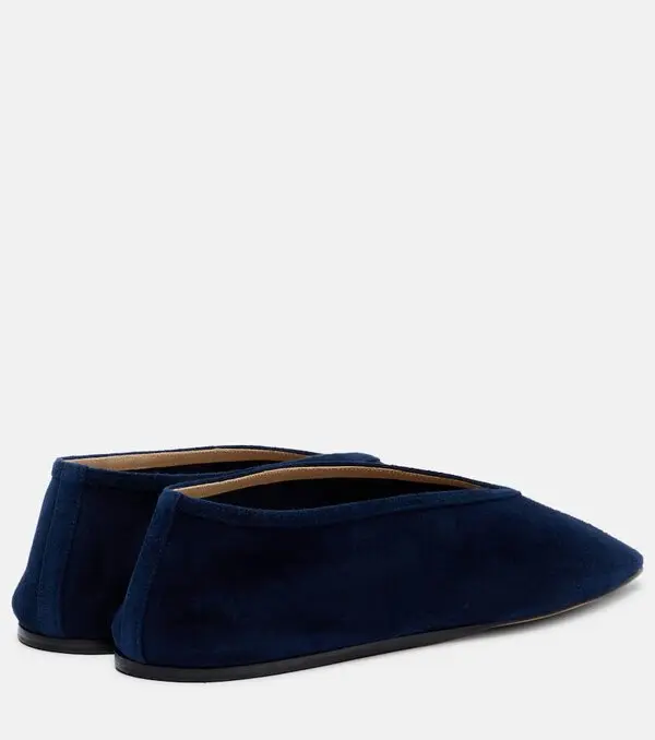 Le Monde Beryl Luna Suede Ballet Flats - Blue