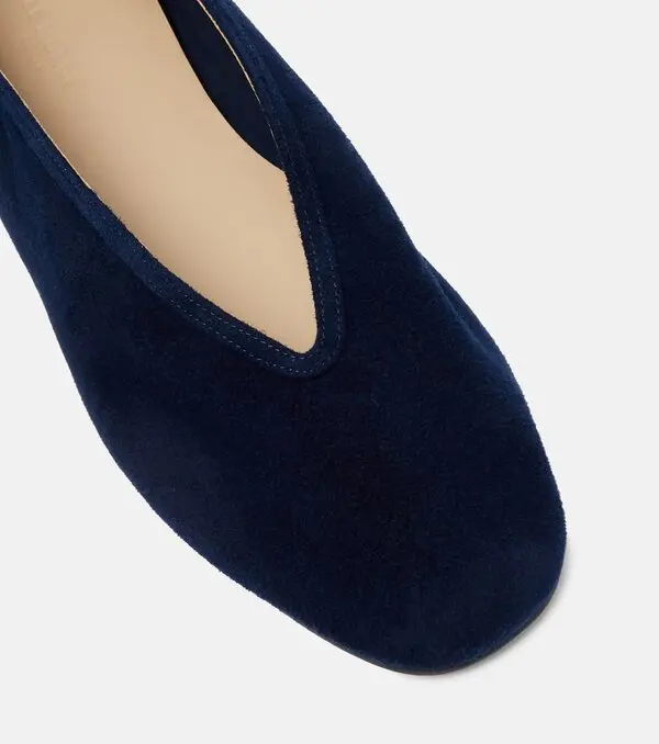 Le Monde Beryl Luna Suede Ballet Flats - Blue