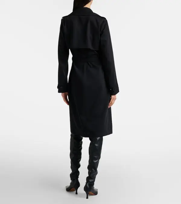 Burberry Belted Wool Wrap Dress