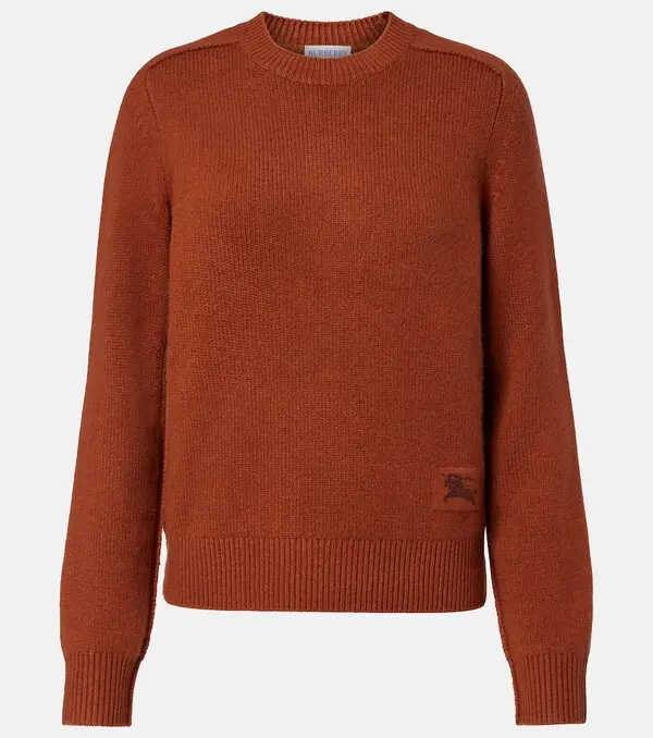 Burberry Cashmere Crewneck Sweater - Orange