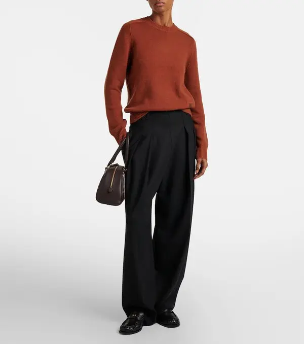 Burberry Cashmere Crewneck Sweater - Orange