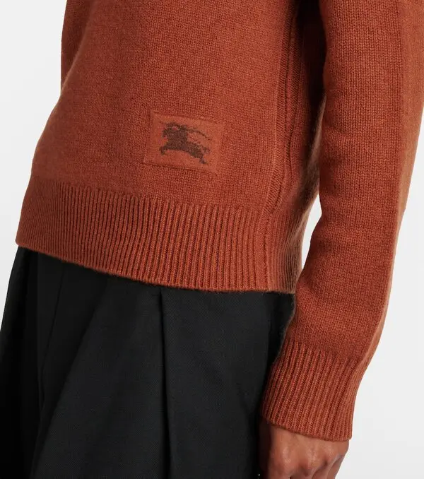 Burberry Cashmere Crewneck Sweater - Orange