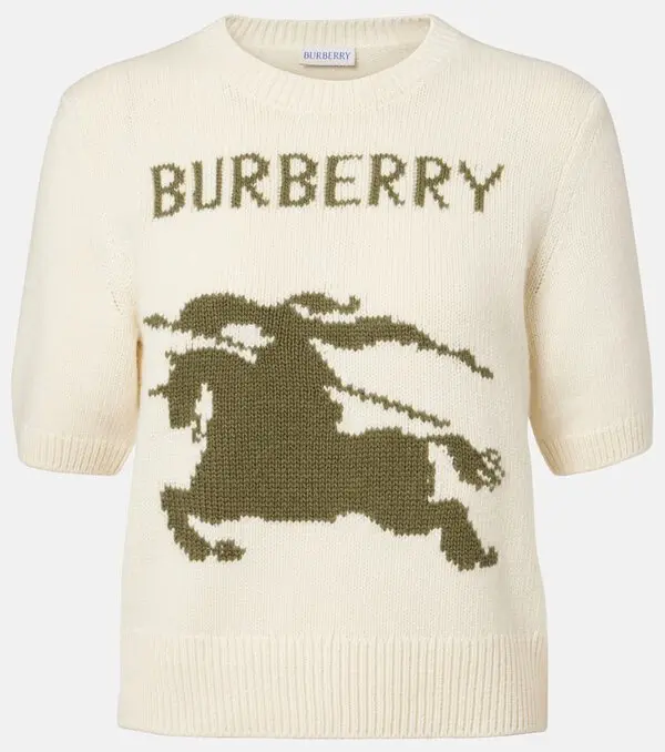 Burberry Wool And Cashmere Sweater - White