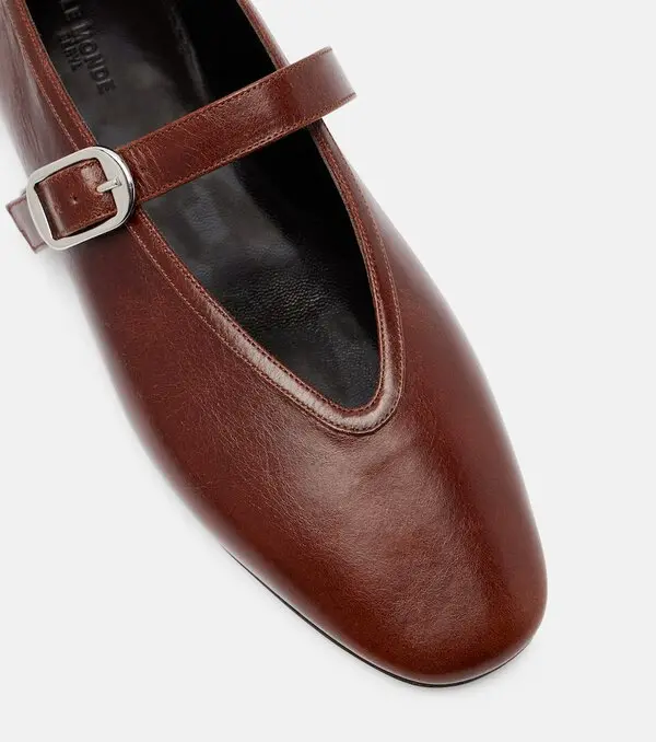 Le Monde Beryl Stella Leather Mary Jane Flats