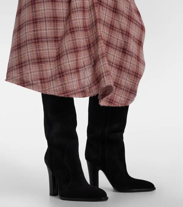 Paris Texas Lavinia Suede Knee-high Boots