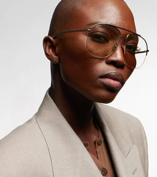 Gucci Aviator Sunglasses - Gold
