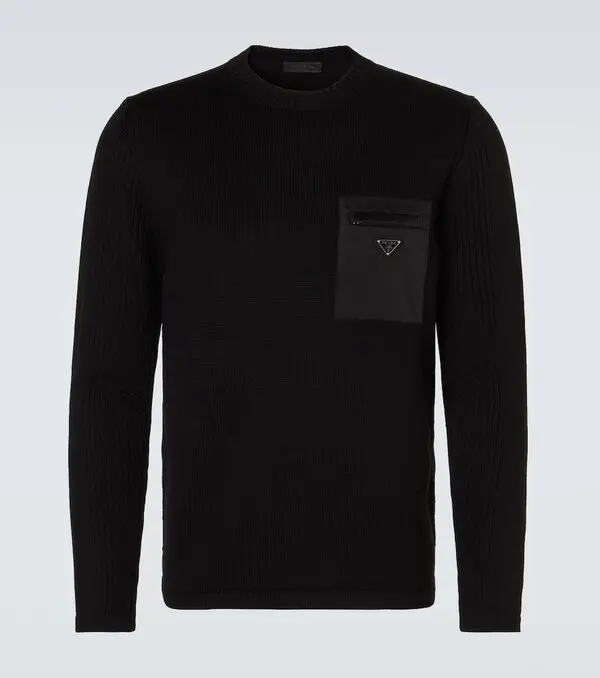 Prada Virgin Wool Crewneck Sweater