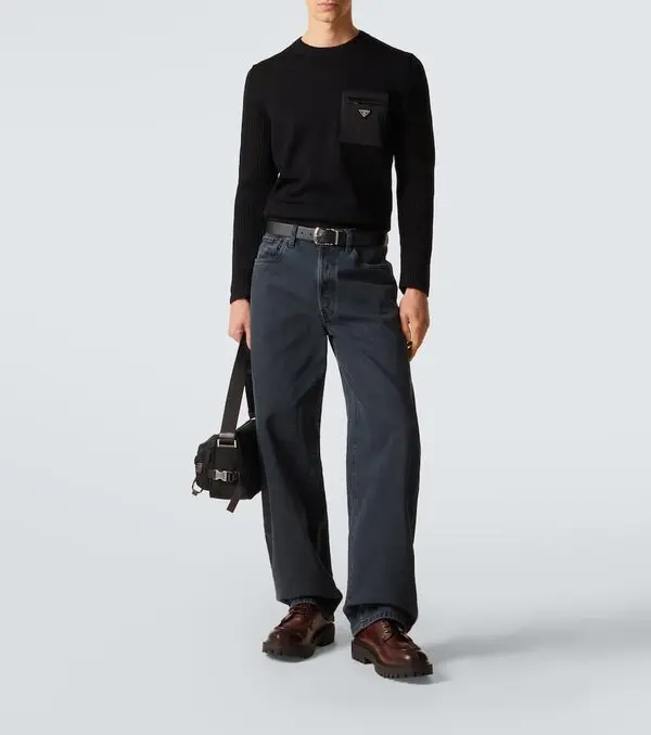 Prada Virgin Wool Crewneck Sweater