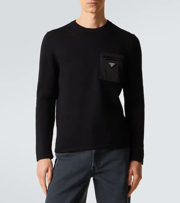 Prada Virgin Wool Crewneck Sweater