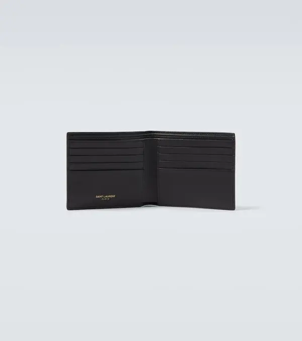 Saint Laurent Croc-effect Leather Wallet