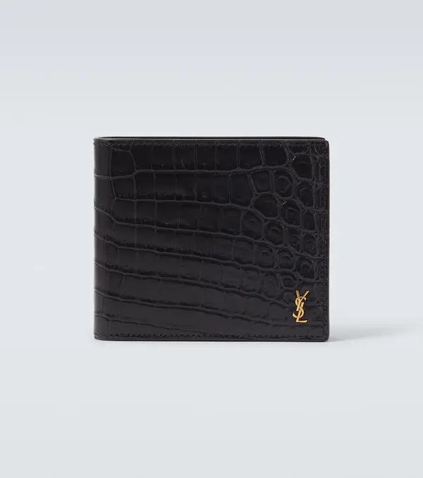 Saint Laurent Croc-effect Leather Wallet