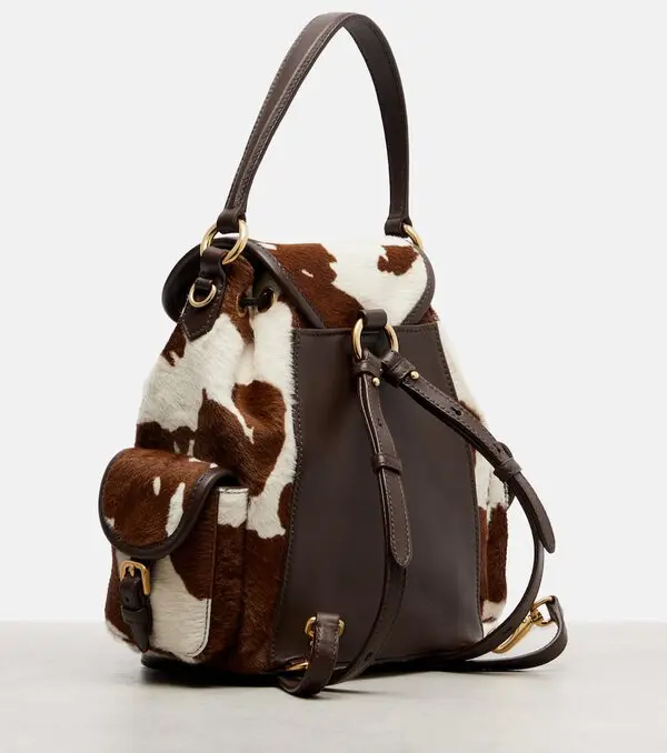 Miu Miu Calf Hair Backpack - Brown