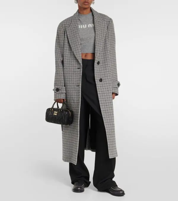 Miu Miu Arcadie Matelassé Leather Tote Bag - Black