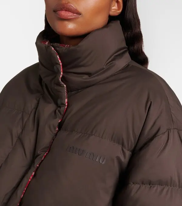 Miu Miu Reversible Down Jacket - Brown