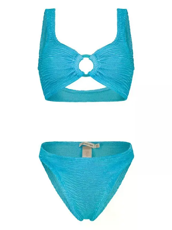 PARAMIDONNA Irina Textured Ring Bikini - Blue