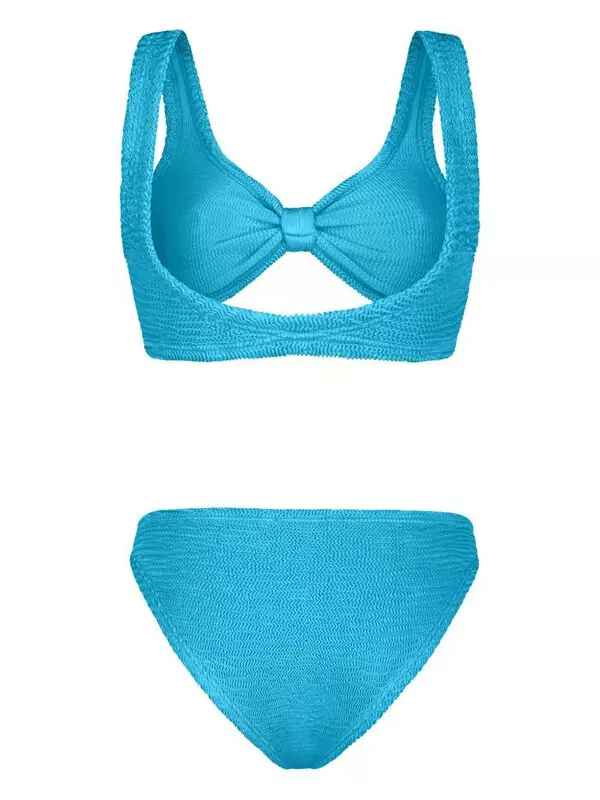 PARAMIDONNA Salma Bow Two-piece Swimsuit - Blue
