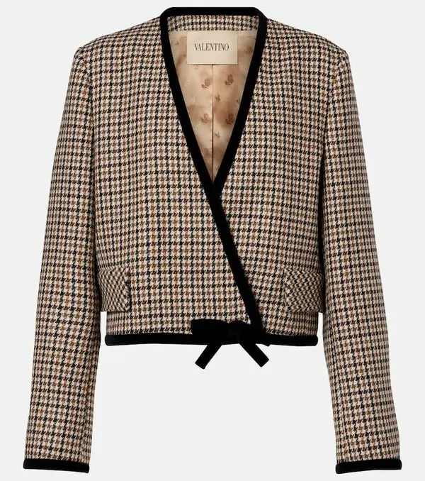 Valentino Garavani Houndstooth Virgin Wool Jacket - Multicoloured