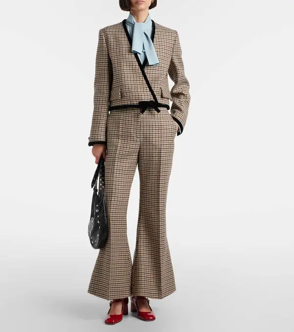 Valentino Garavani Houndstooth Virgin Wool Jacket