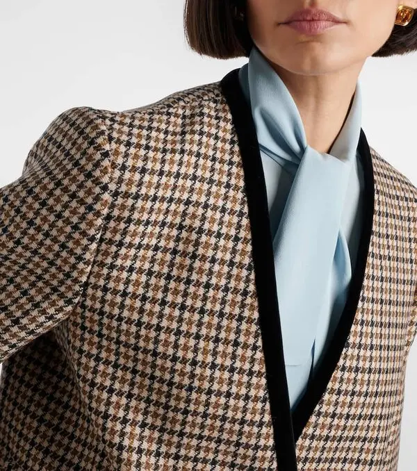 Valentino Garavani Houndstooth Virgin Wool Jacket