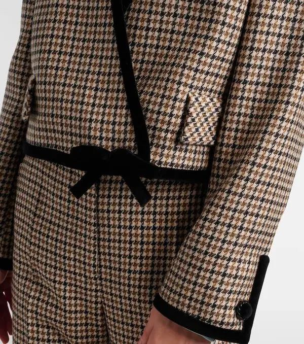 Valentino Garavani Houndstooth Virgin Wool Jacket