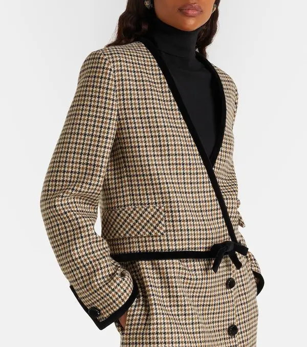 Valentino Garavani Houndstooth Virgin Wool Jacket