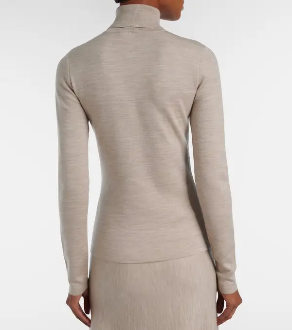 Gabriela Hearst Wool, Cashmere, And Silk Turtleneck Top - Beige