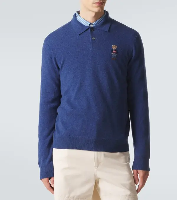 Polo Ralph Lauren Polo Bear Cashmere Polo Sweater