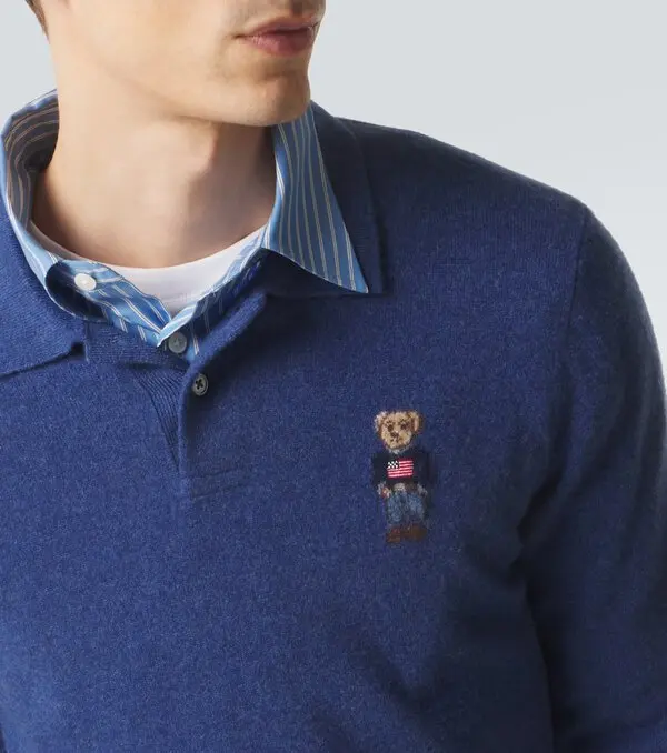 Polo Ralph Lauren Polo Bear Cashmere Polo Sweater