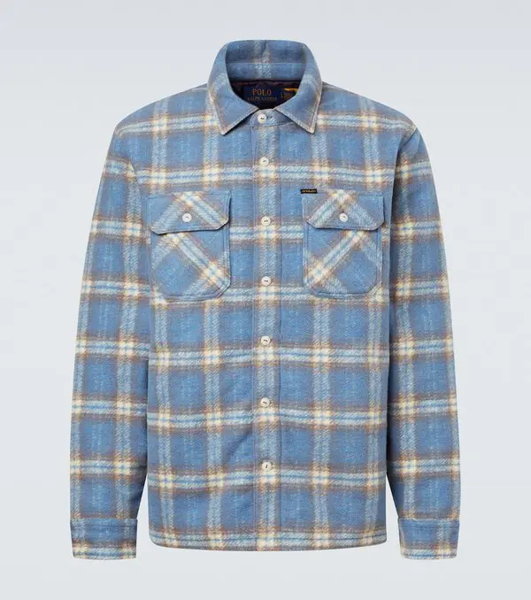 Polo Ralph Lauren Plaid Wool-blend Flannel Shirt - Blue