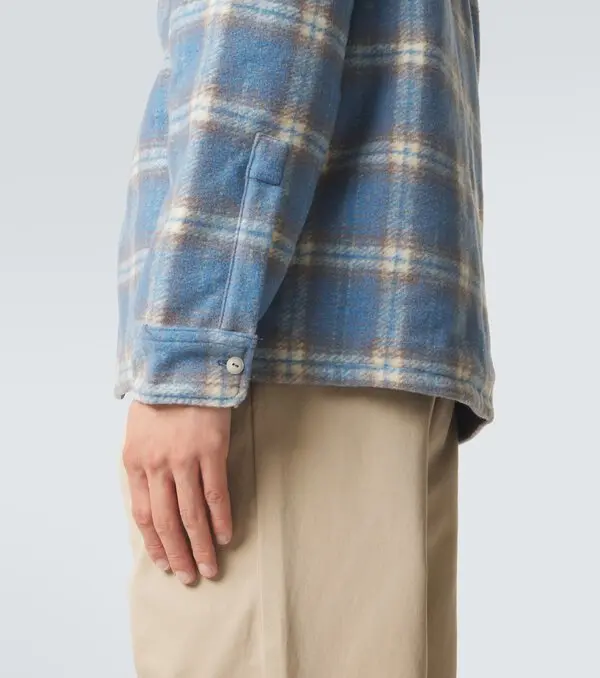 Polo Ralph Lauren Plaid Wool-blend Flannel Shirt - Blue
