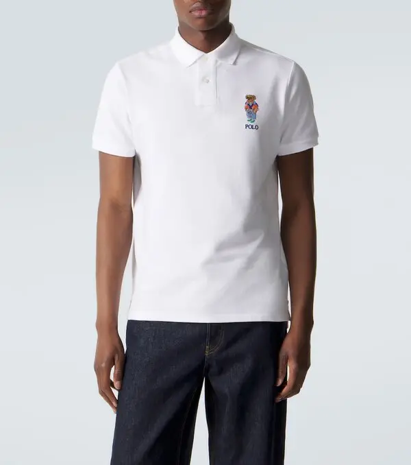 Polo Ralph Lauren Polo Bear Cotton Piqué Polo Shirt - White