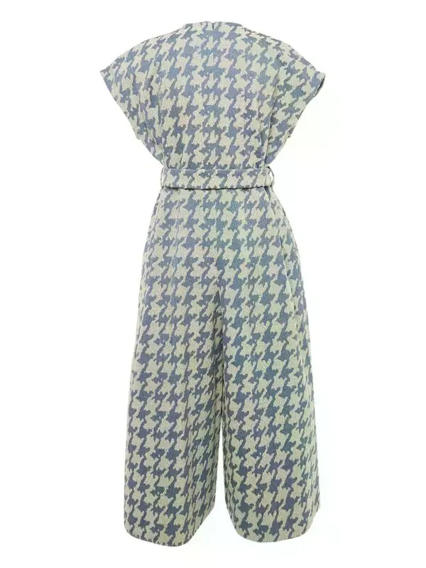 POCA & POCA Houndstooth Belted Jumpsuit