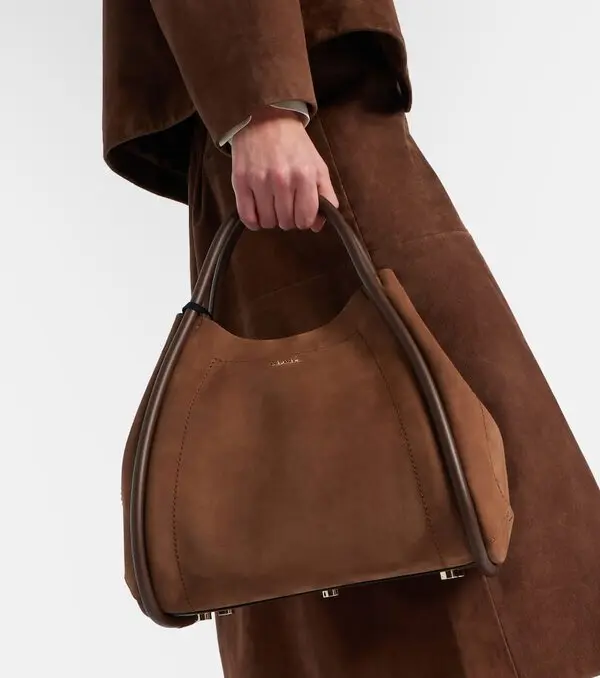 Max Mara Small Suede Tote Bag - Brown