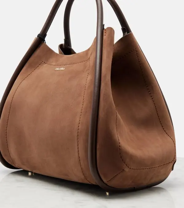 Max Mara Small Suede Tote Bag - Brown
